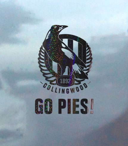 AFL Sticker Collingwood Go Pies Vehicle Window Decal - Fantastic Signs