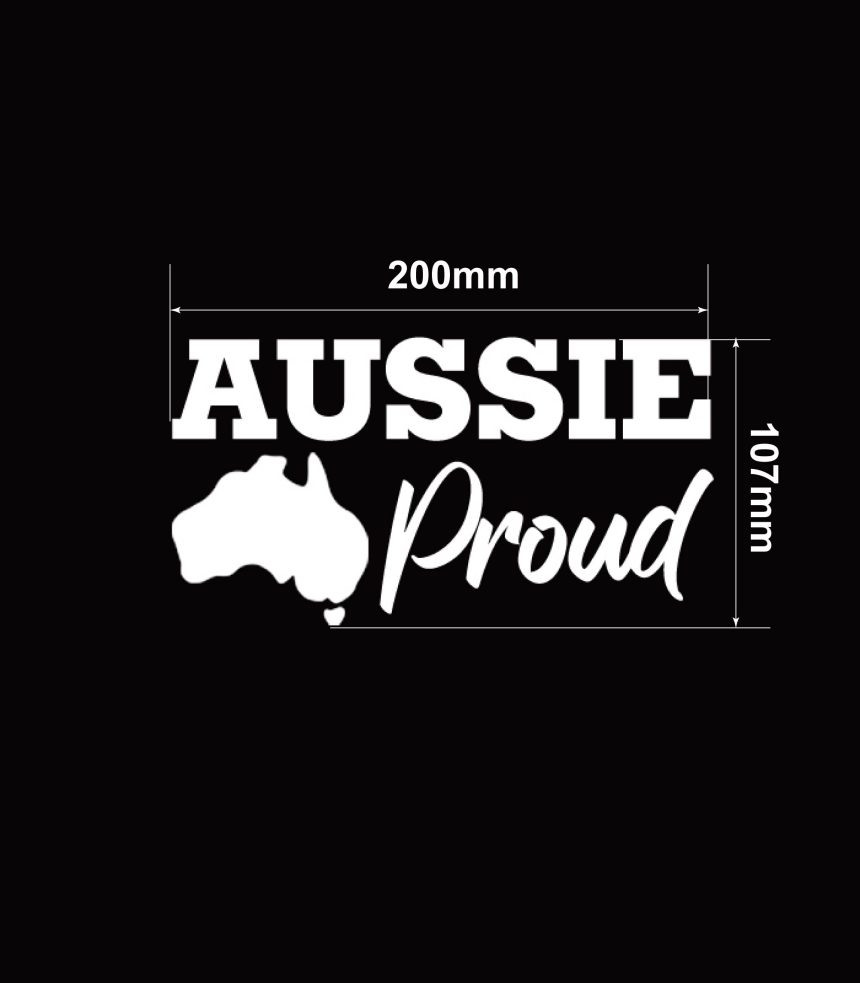 Vehicle Sticker Aussie Proud Car Window Decal 200x107mm - Fantastic Signs