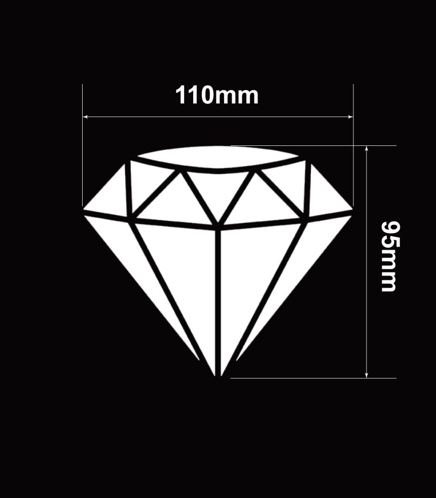 Diamond Vehicle Sticker Car Window Decal 110x95mm - Fantastic Signs