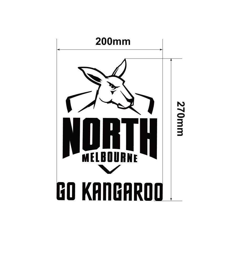 AFL Stickers: Go Kangaroo North Melbourne Car Decals - Fantastic Signs