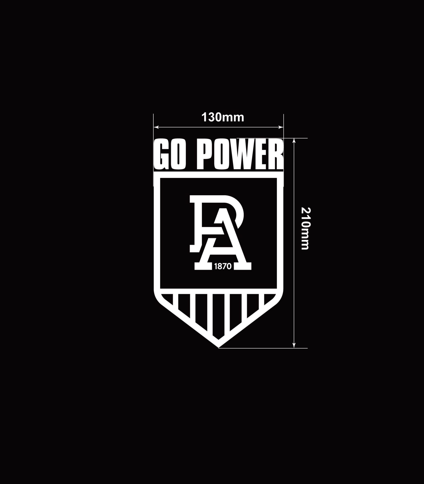 AFL Stickers Adelaide Power Port Car Decals - Fantastic Signs