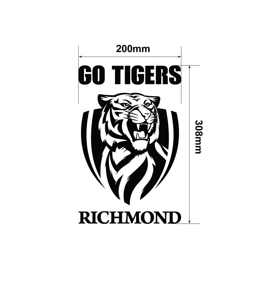 AFL Stickers Richmond Tigers Car Decals - Fantastic Signs