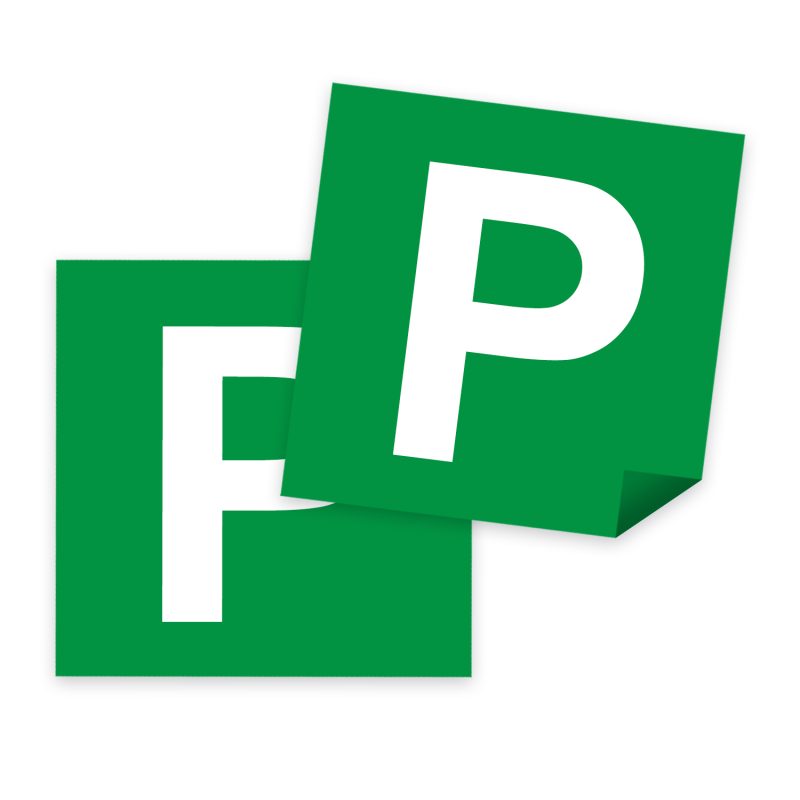 Green P Plates Vinyl Stickers for VIC WA Car Licence 2 Pieces ...