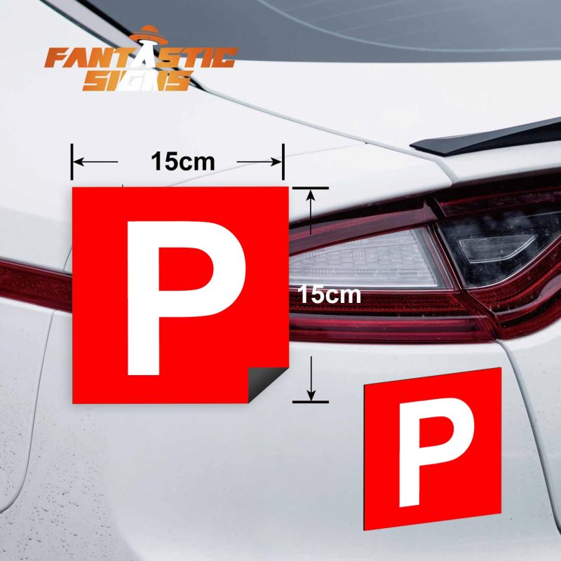 Magnetic Red P Plates for VIC WA Car Licence 2 Pieces - Fantastic Signs