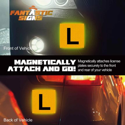 Reflective Magnetic L Plates for QLD TAS VIC WA SA - Fantastic Signs