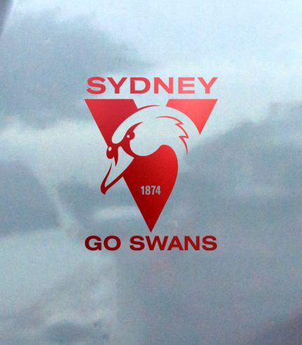 AFL Sticker Sydney Go Swans Vehicle Window Decal - Fantastic Signs