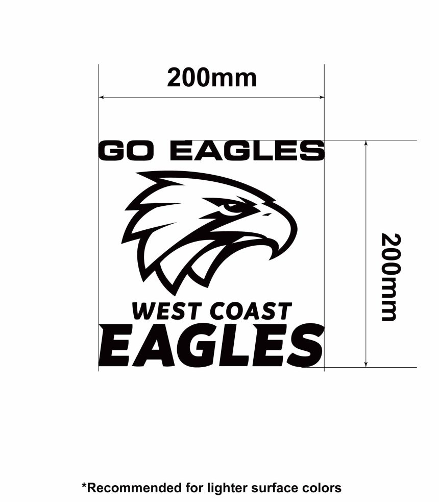 AFL Stickers Go Eagles West Coast Car Window Decals - Fantastic Signs