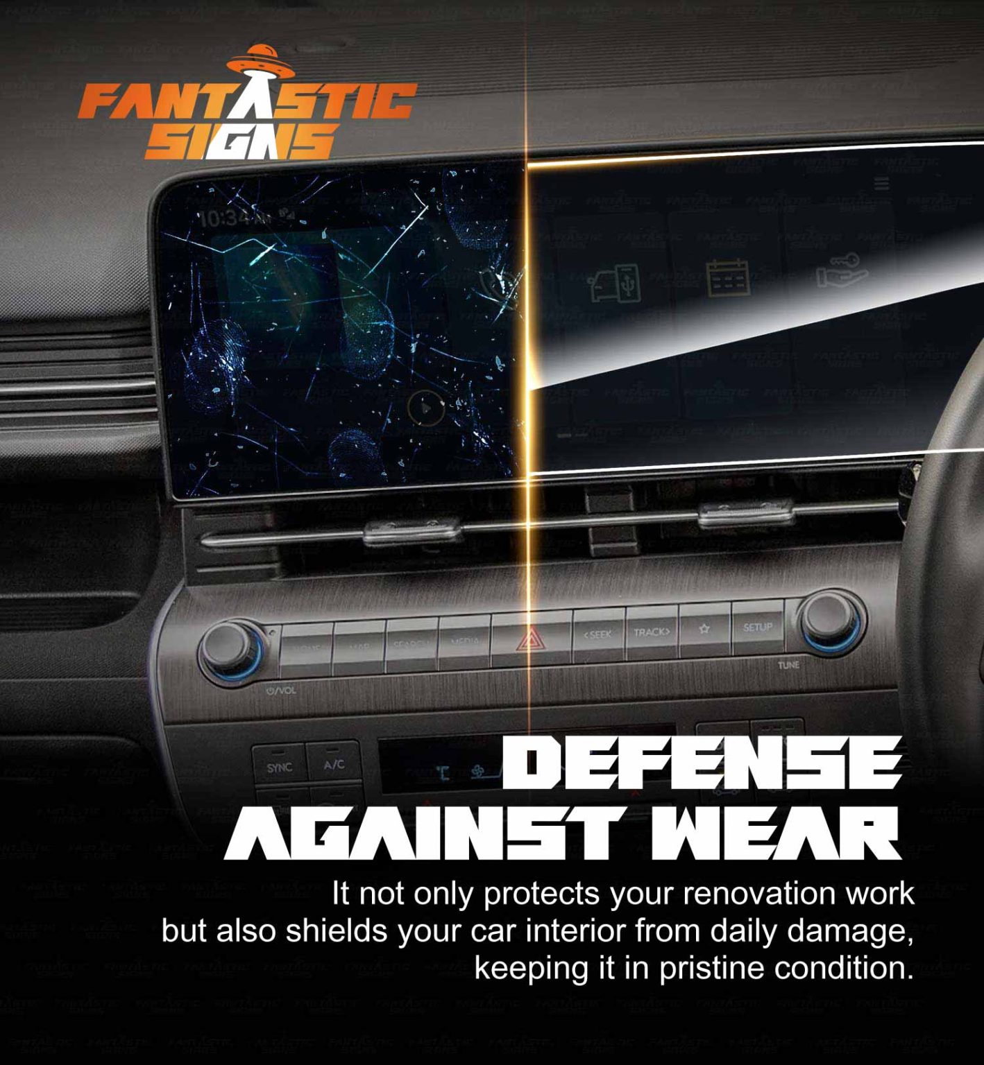 Screen Protector for Hyundai Kona 2023-2025 - Fantastic Signs