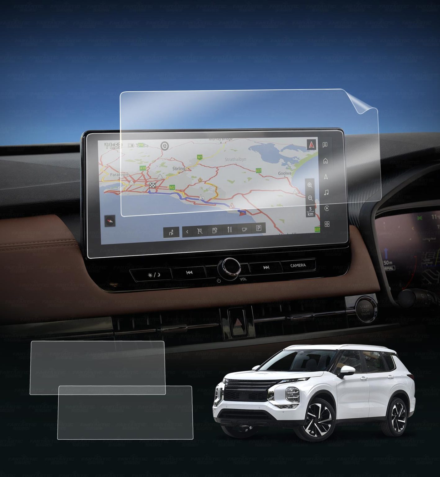 Anti-Fingerprint Screen Protector for Mitsubishi Outlander 2025 ...