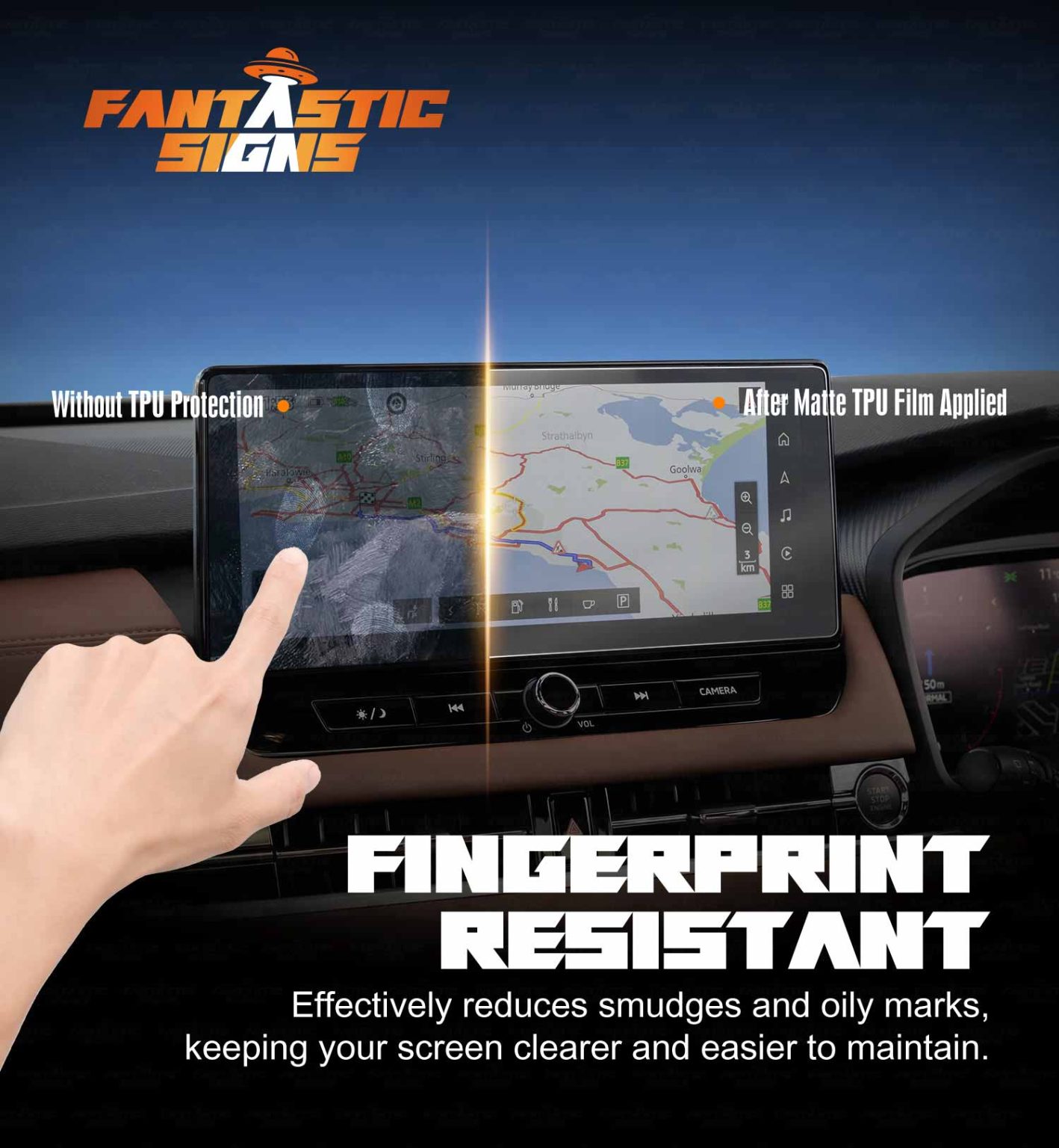 Anti-Fingerprint Screen Protector for Mitsubishi Outlander 2025 ...