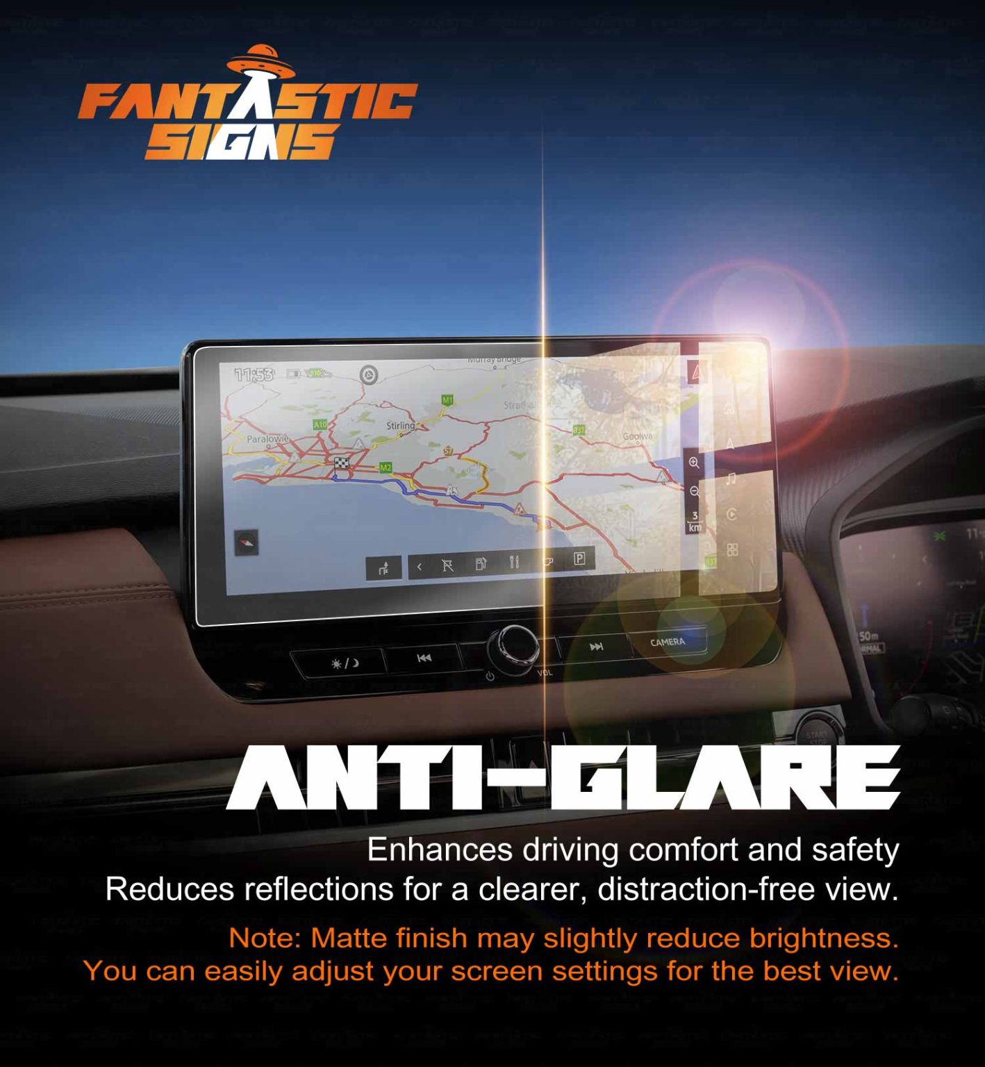 Anti-Fingerprint Screen Protector for Mitsubishi Outlander 2025 ...